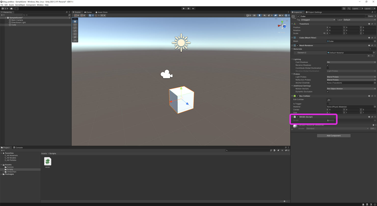 【コピペでUnity】WASDを完全に理解してキャラクターを移動させる | ねこみみめいど。